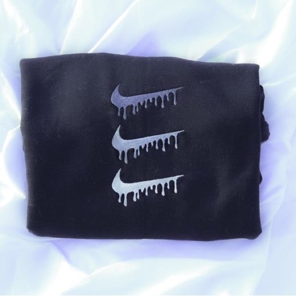 Nike | Sweaters | Three Drip Nike Swoosh Crewneck Sweater | Poshmark